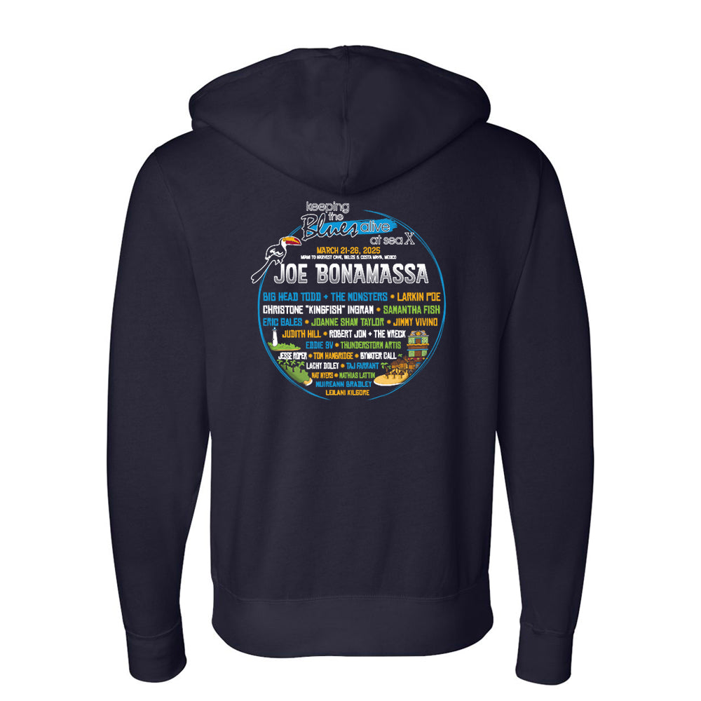 2025 KTBA at Sea X Zip-Up Hoodie (Unisex) – Joe Bonamassa Official Store