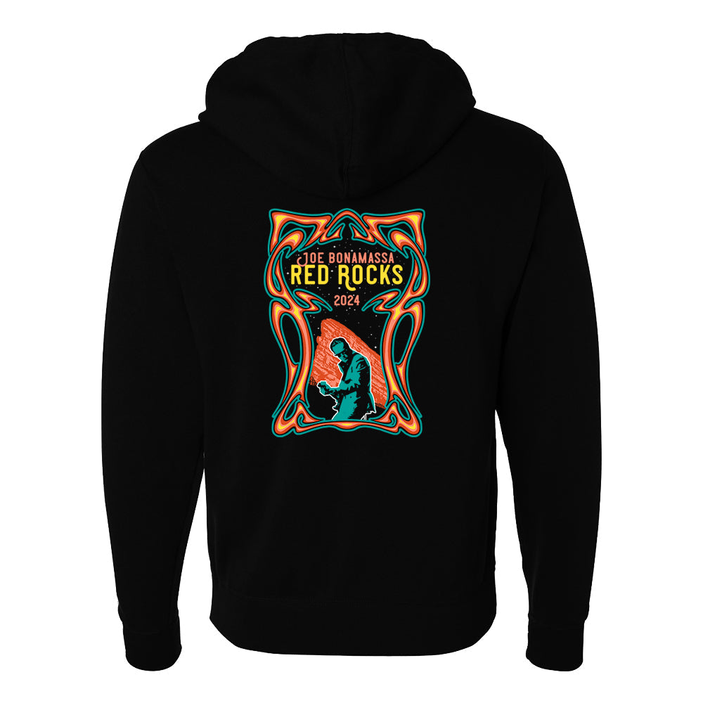 2024 Retro Red Rocks Zip-Up Hoodie (Unisex) – Joe Bonamassa Official Store