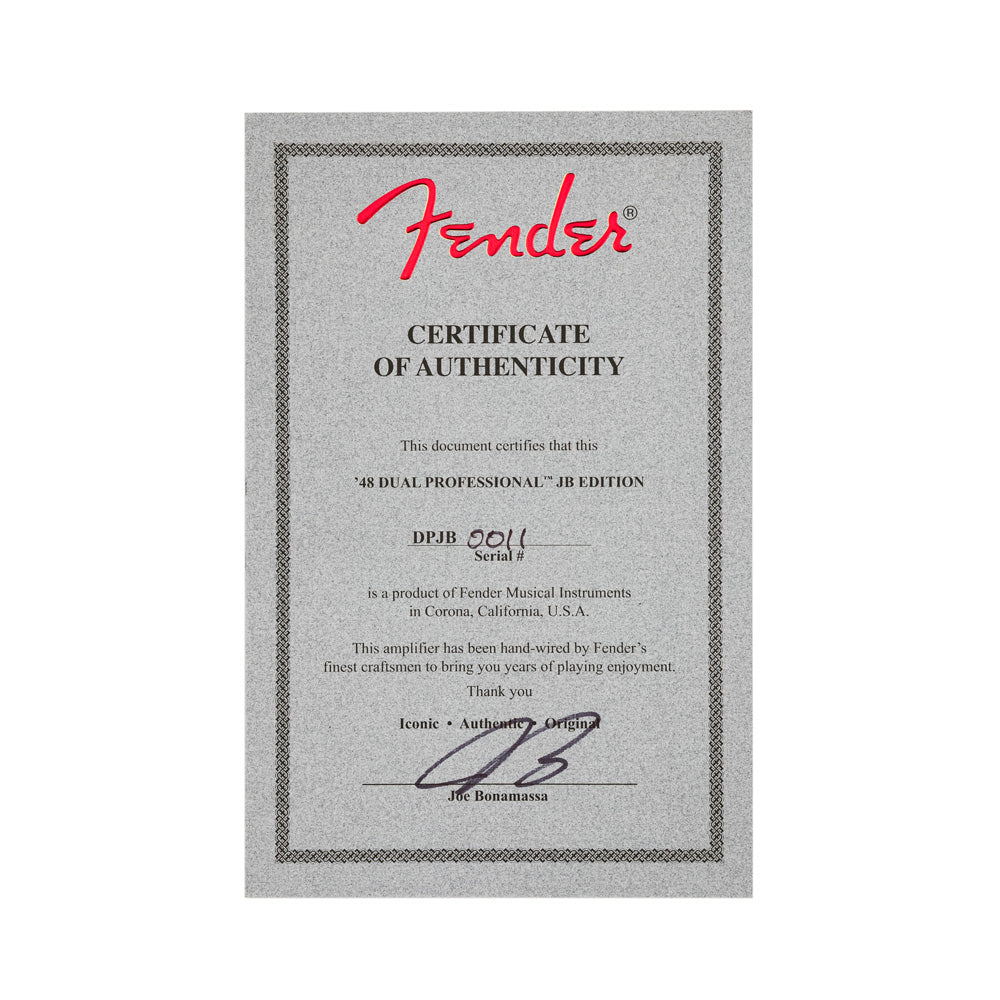 '48 Fender Dual Professional Amp JB Edition – Joe Bonamassa Official Store